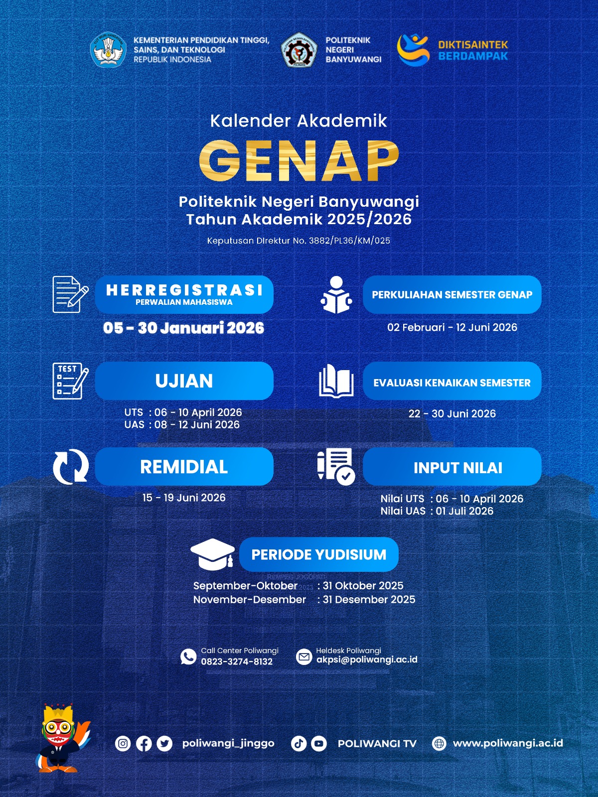 Kalender Akademik Semester Genap Politeknik Negeri Banyuwangi Tahun ...